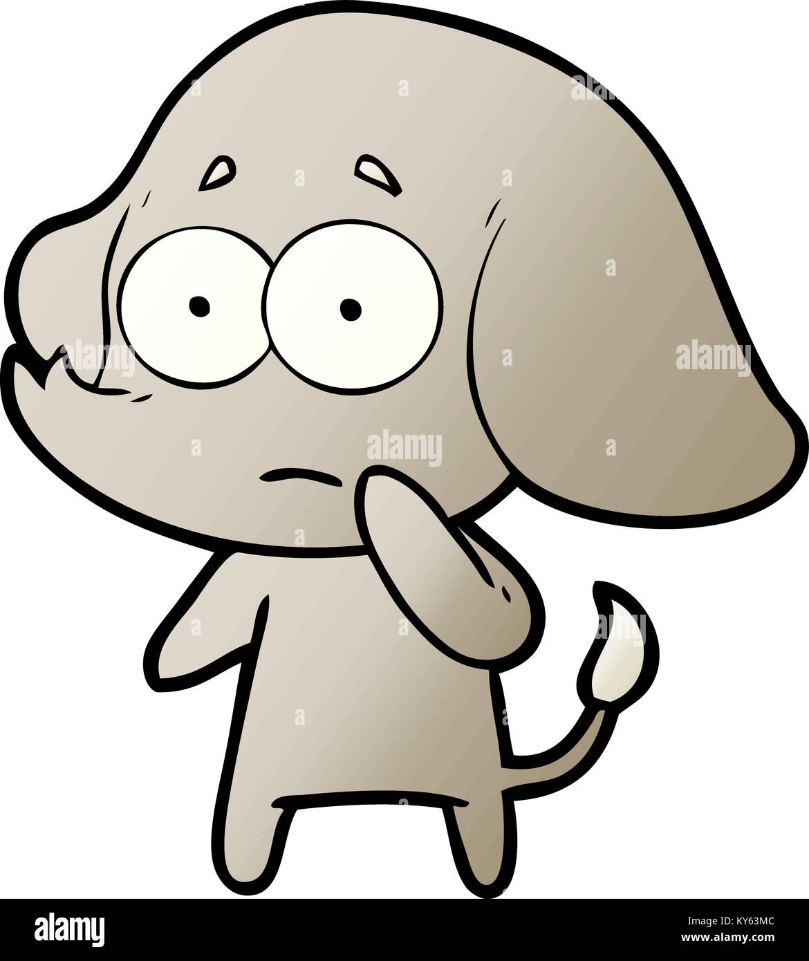 cartoon unsure elephant Stock Vector Image & Art - Alamy