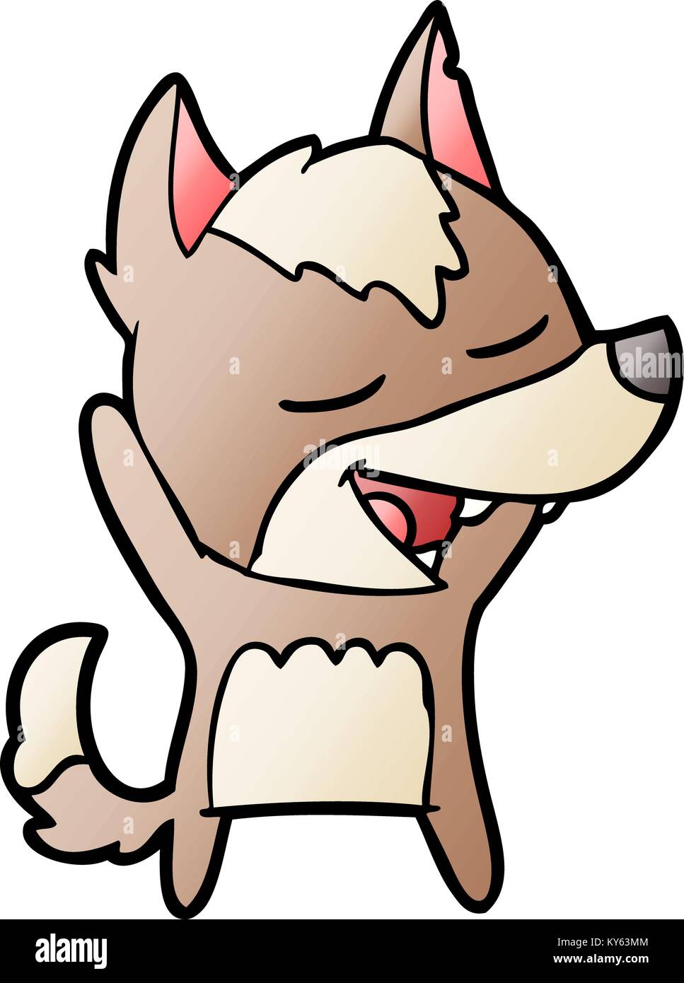 cartoon wolf laughing Stock Vector Image & Art - Alamy