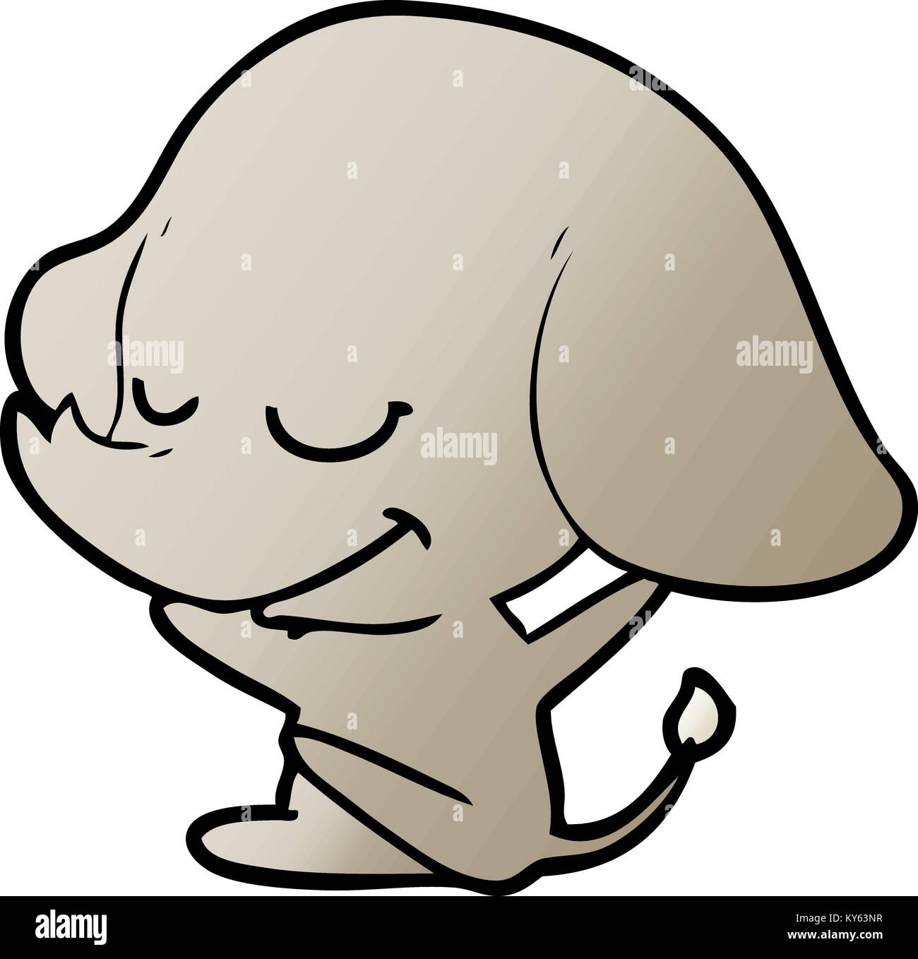 cartoon smiling elephant Stock Vector Image & Art - Alamy