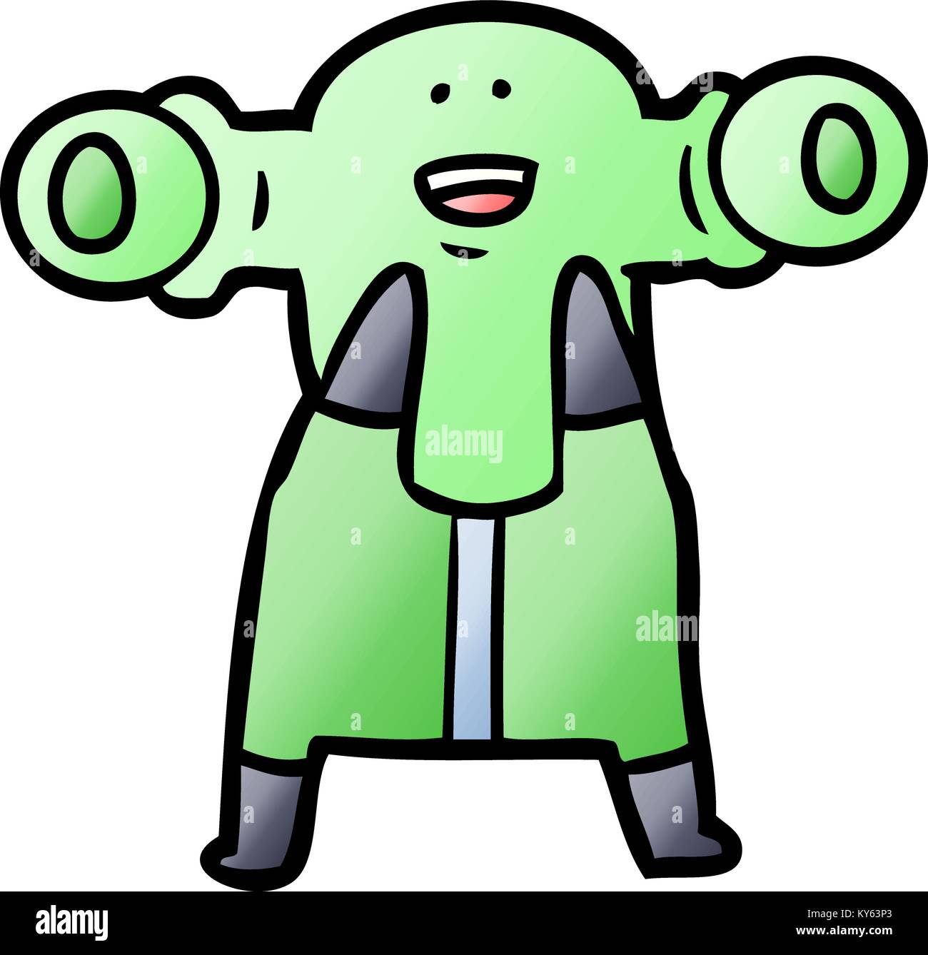 friendly cartoon alien Stock Vector Image & Art - Alamy