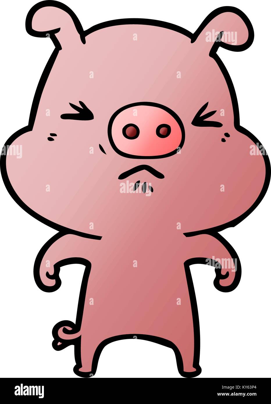 cartoon angry pig Stock Vector Image & Art - Alamy