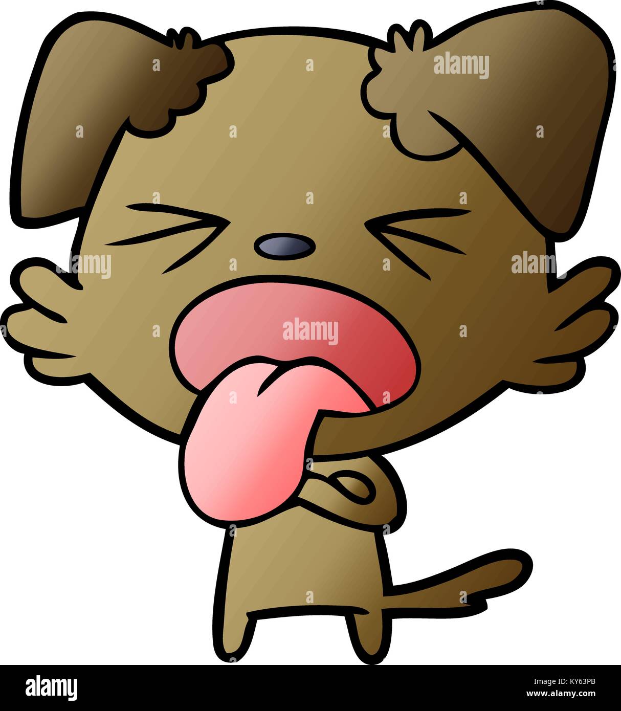 cartoon disgusted dog Stock Vector Image & Art - Alamy