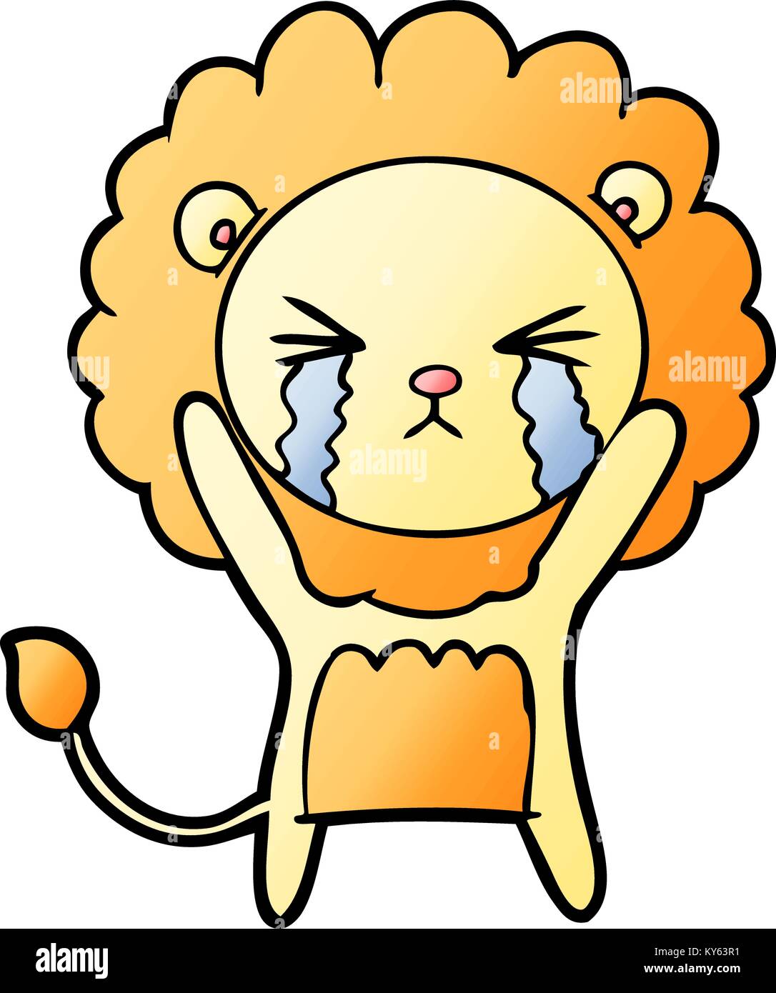 cartoon crying lion Stock Vector Image & Art - Alamy