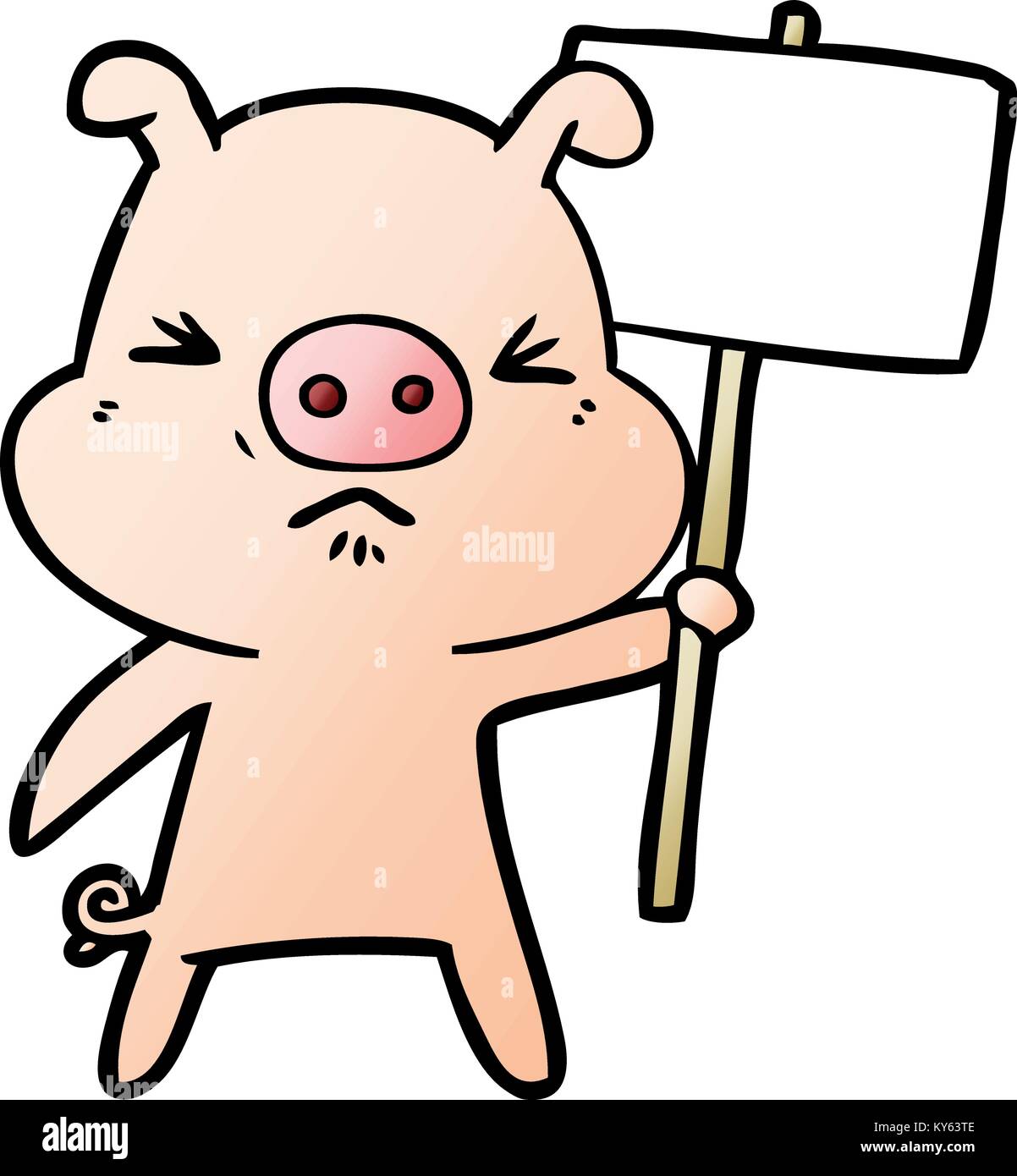 cartoon angry pig Stock Vector Image & Art - Alamy