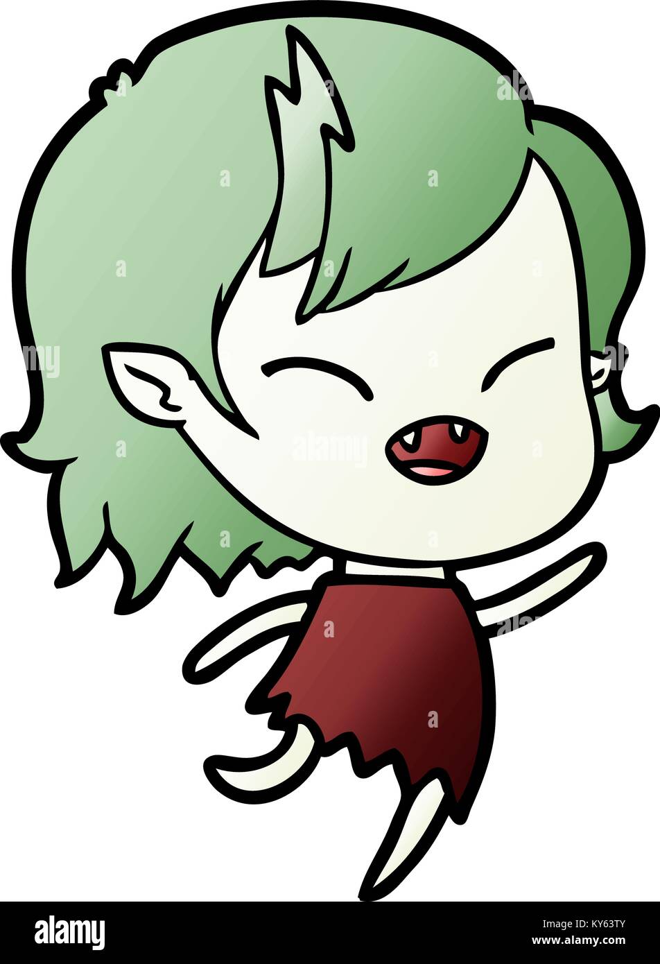 cartoon laughing vampire girl Stock Vector Image & Art - Alamy