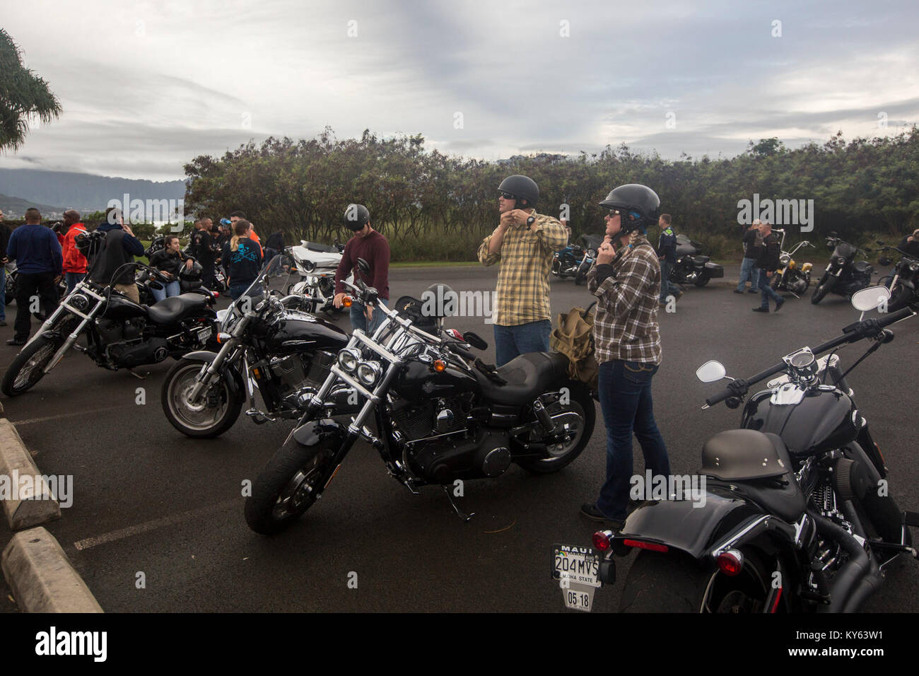 U.S. Marines and Sailors in the motorcycle mentorship program (MMP ...