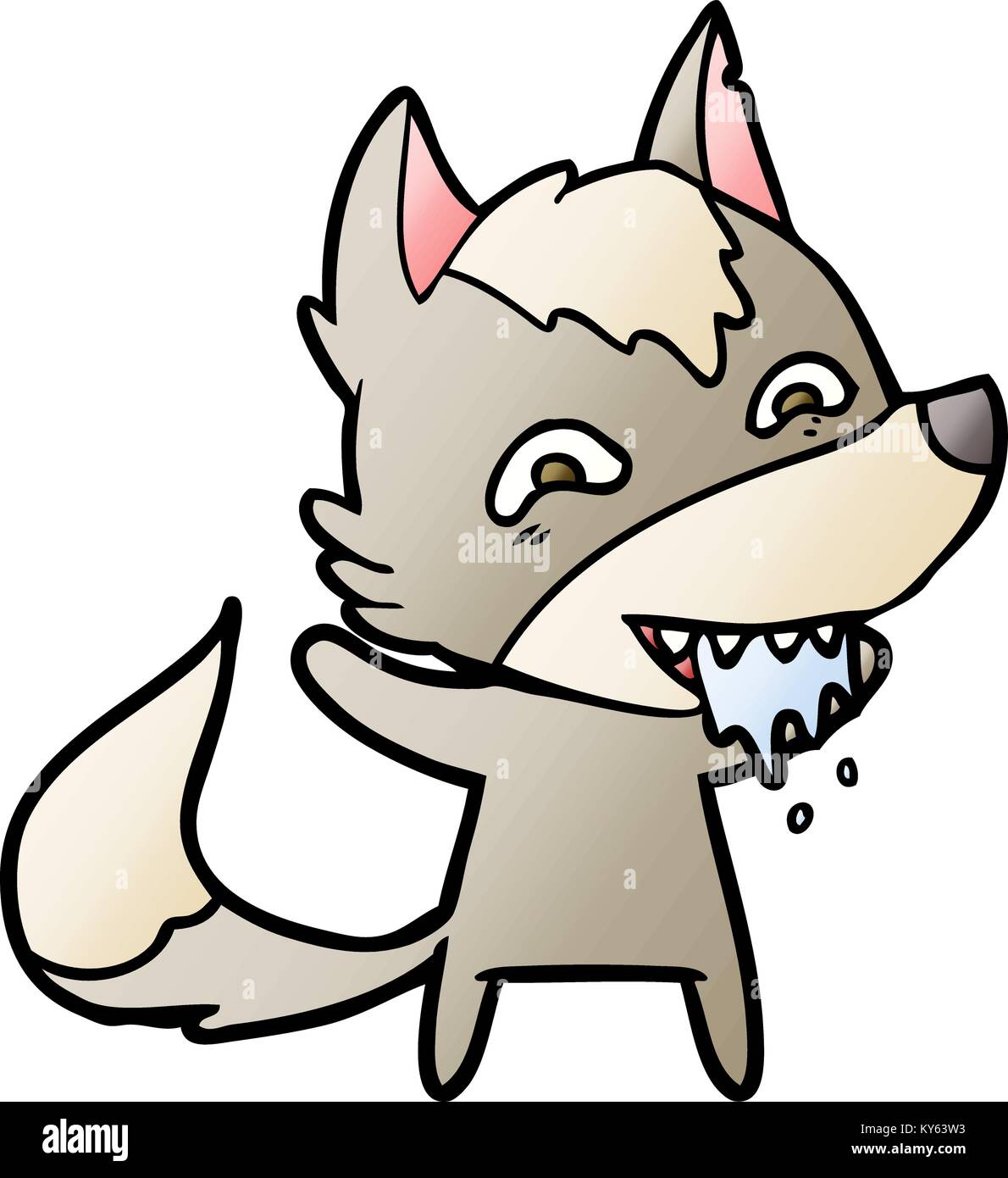 cartoon hungry wolf Stock Vector Image & Art - Alamy