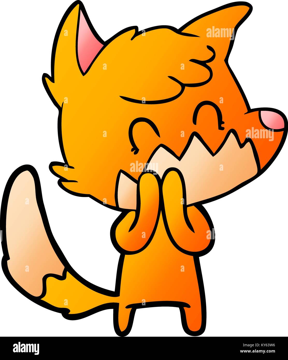 cartoon friendly fox Stock Vector Image & Art - Alamy