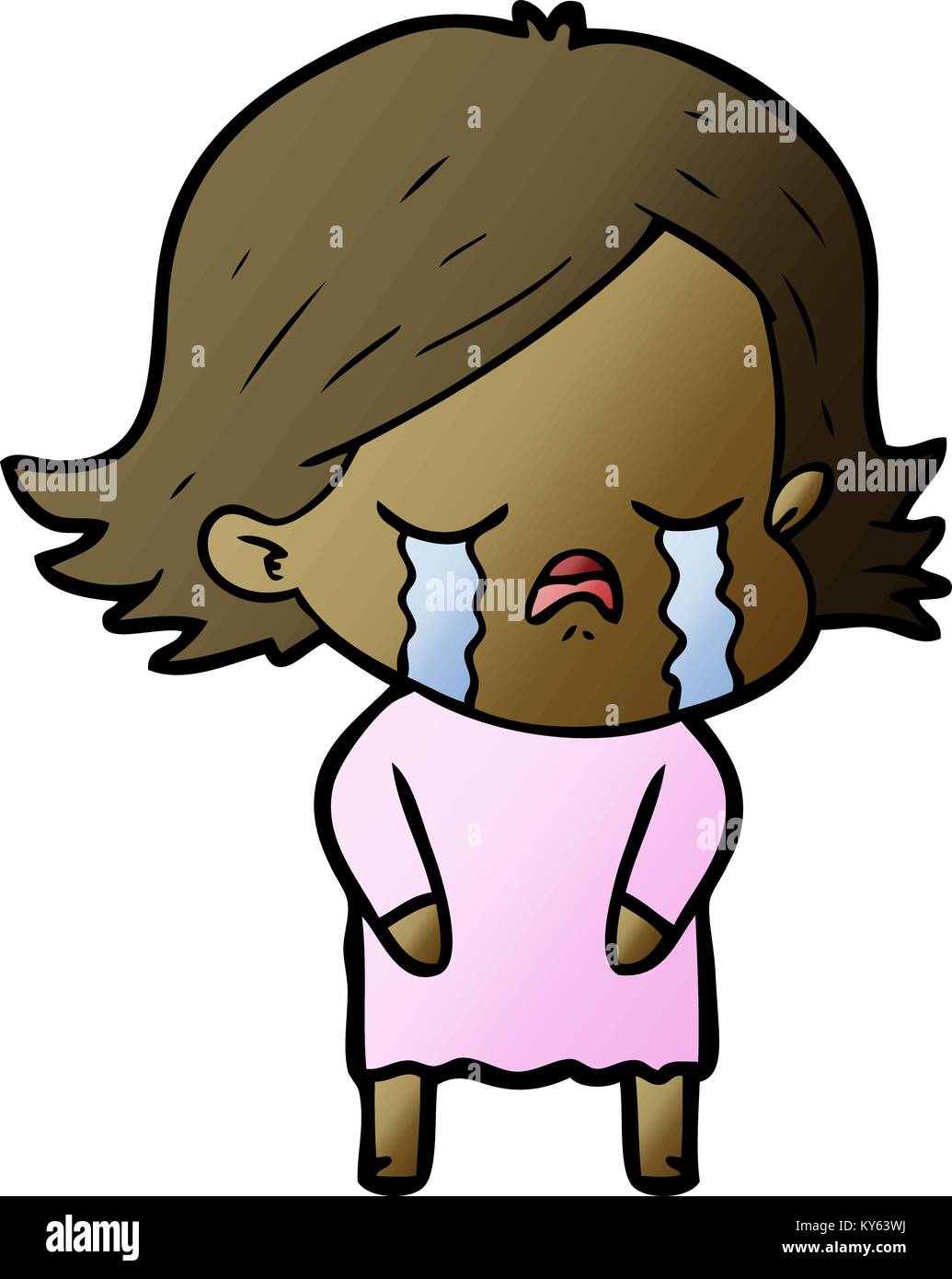 cartoon girl crying Stock Vector Image & Art - Alamy
