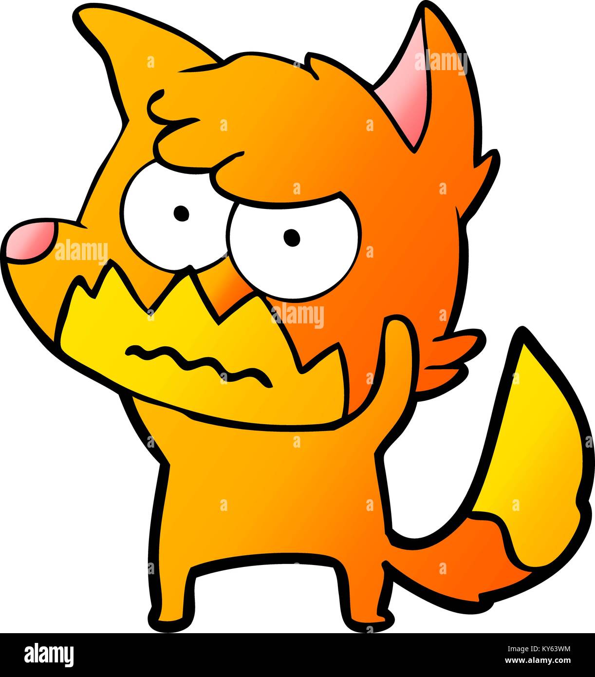 cartoon annoyed fox Stock Vector Image & Art - Alamy