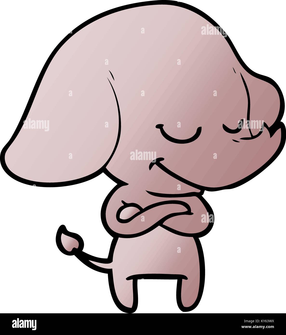 cartoon smiling elephant Stock Vector Image & Art - Alamy