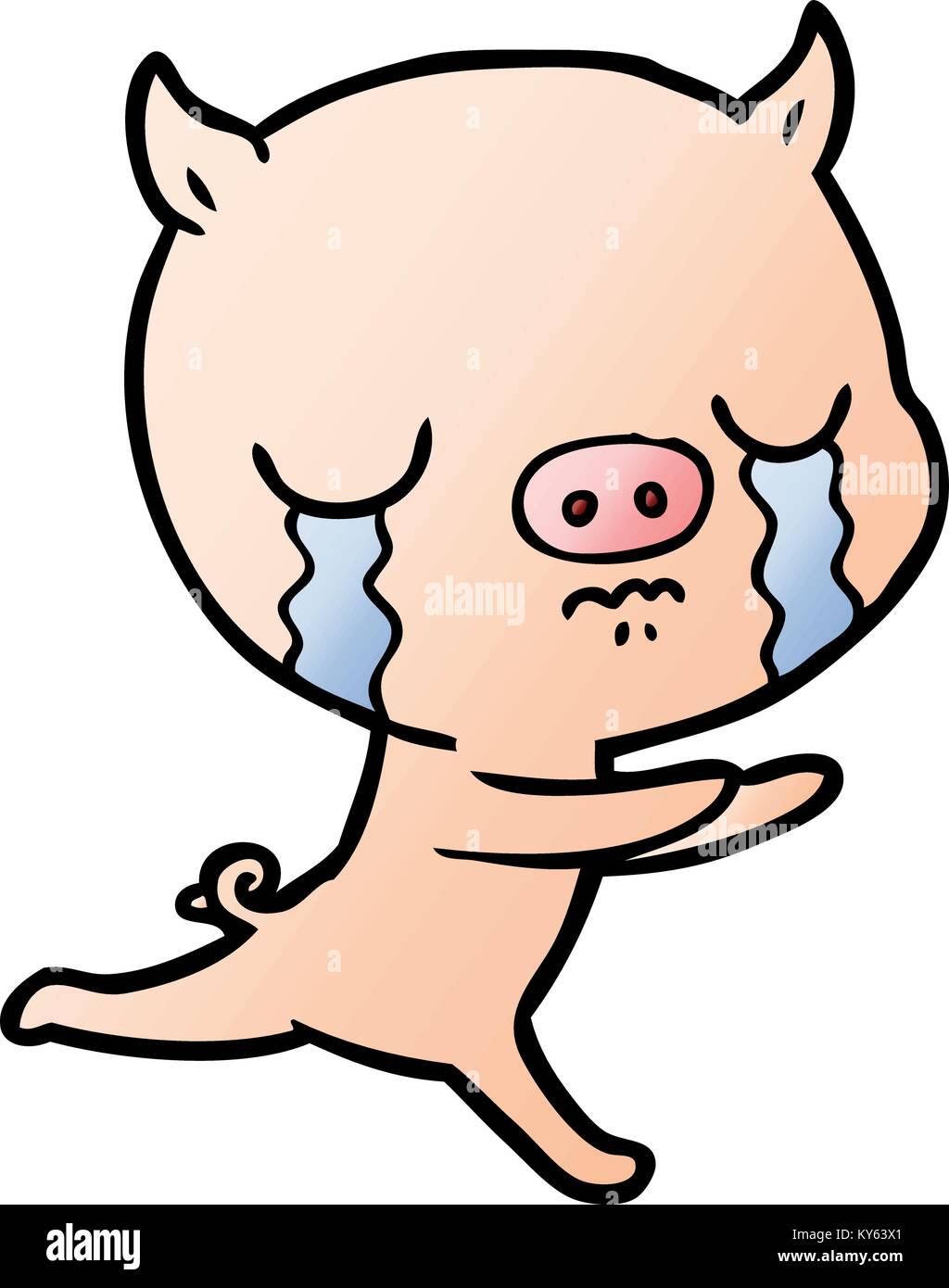 cartoon pig crying Stock Vector Image & Art - Alamy