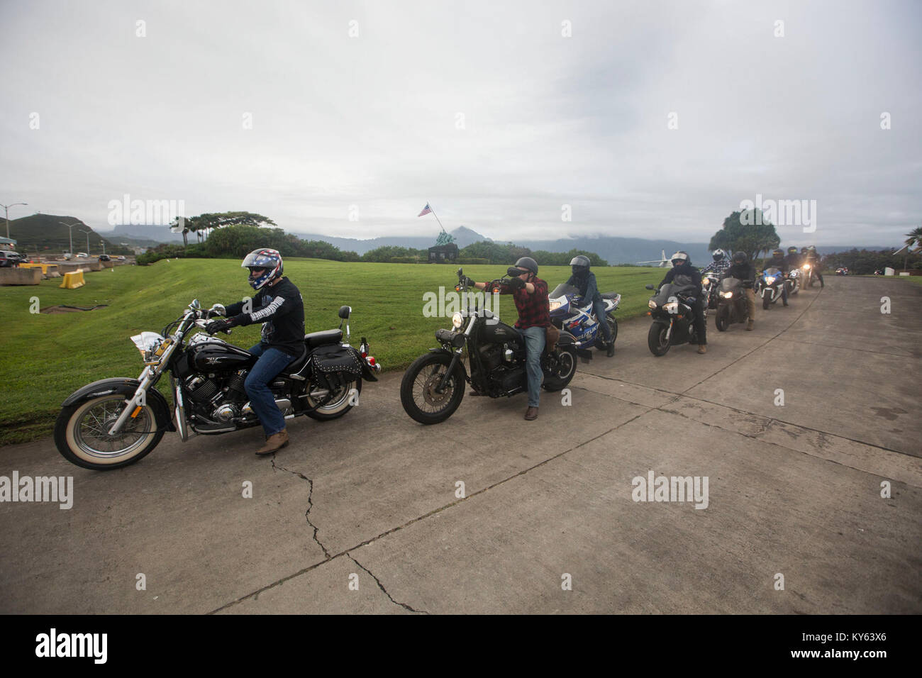 U.S. Marines and Sailors in the motorcycle mentorship program (MMP ...