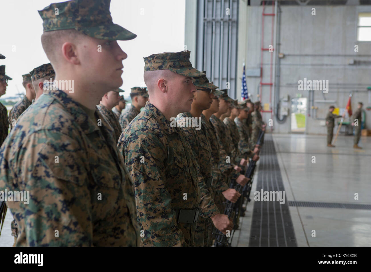 U.S. Marines with Headquarters & Headquarters Support Squadron, Marine ...