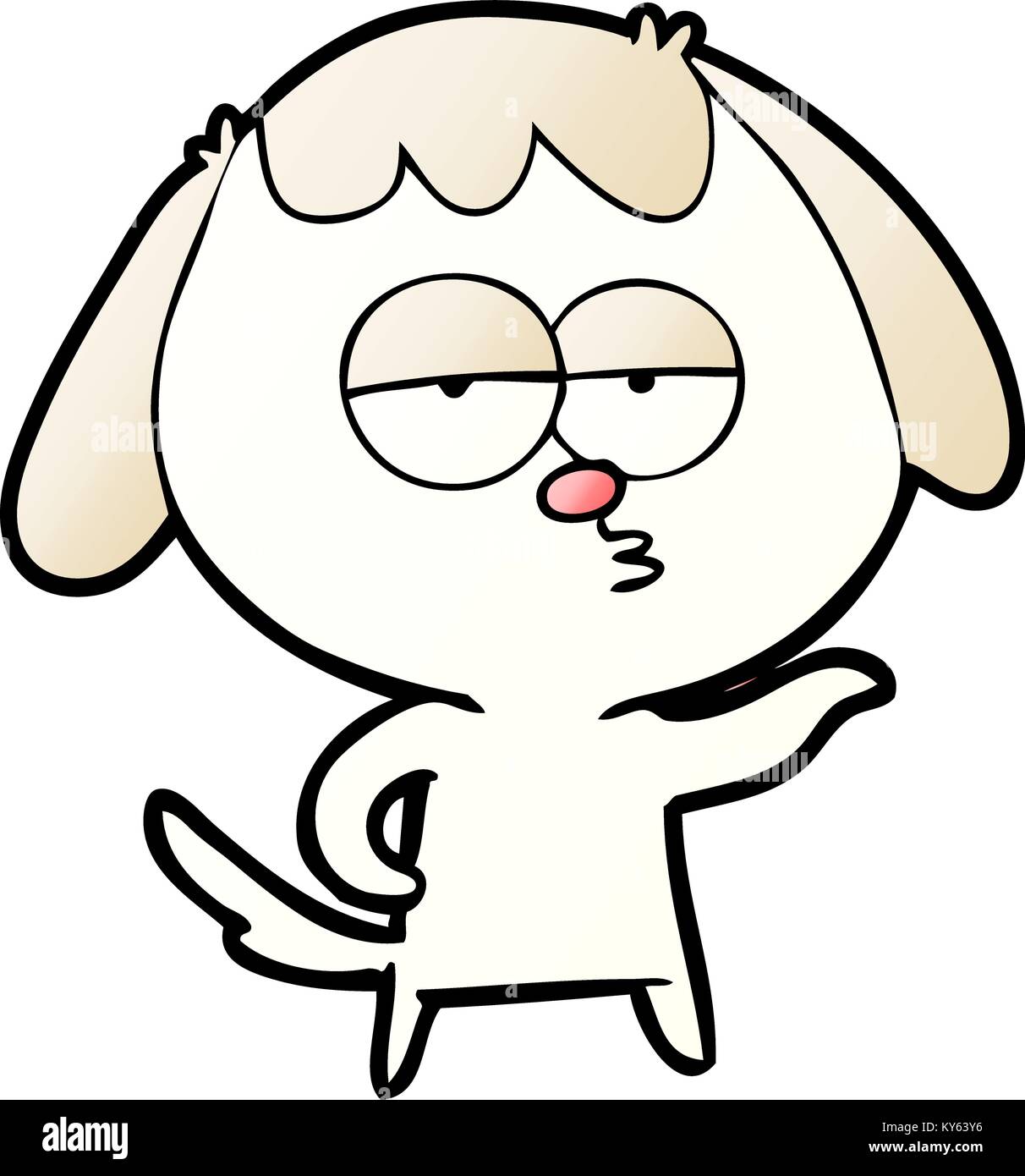 cartoon bored dog Stock Vector Image & Art - Alamy