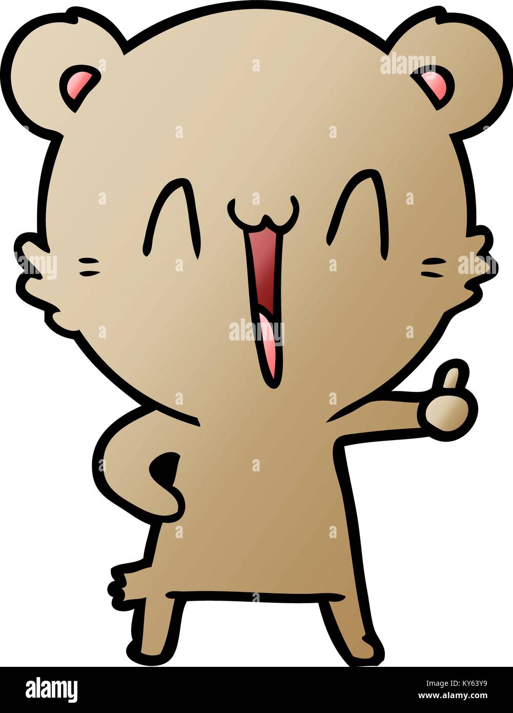 happy bear cartoon Stock Vector Image & Art - Alamy