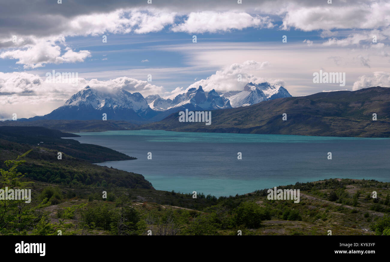 View of Lago del Toro, Torres del Paine National Park, Chile Stock ...
