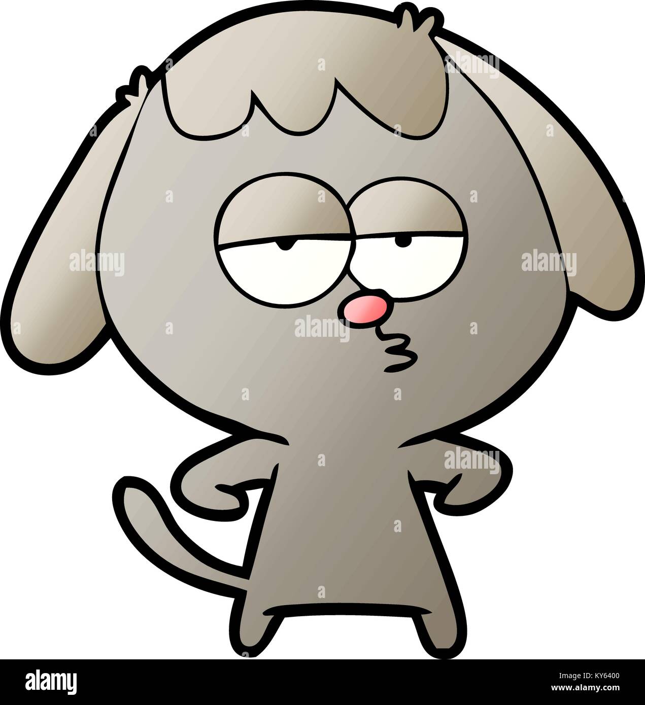 cartoon bored dog Stock Vector Image & Art - Alamy