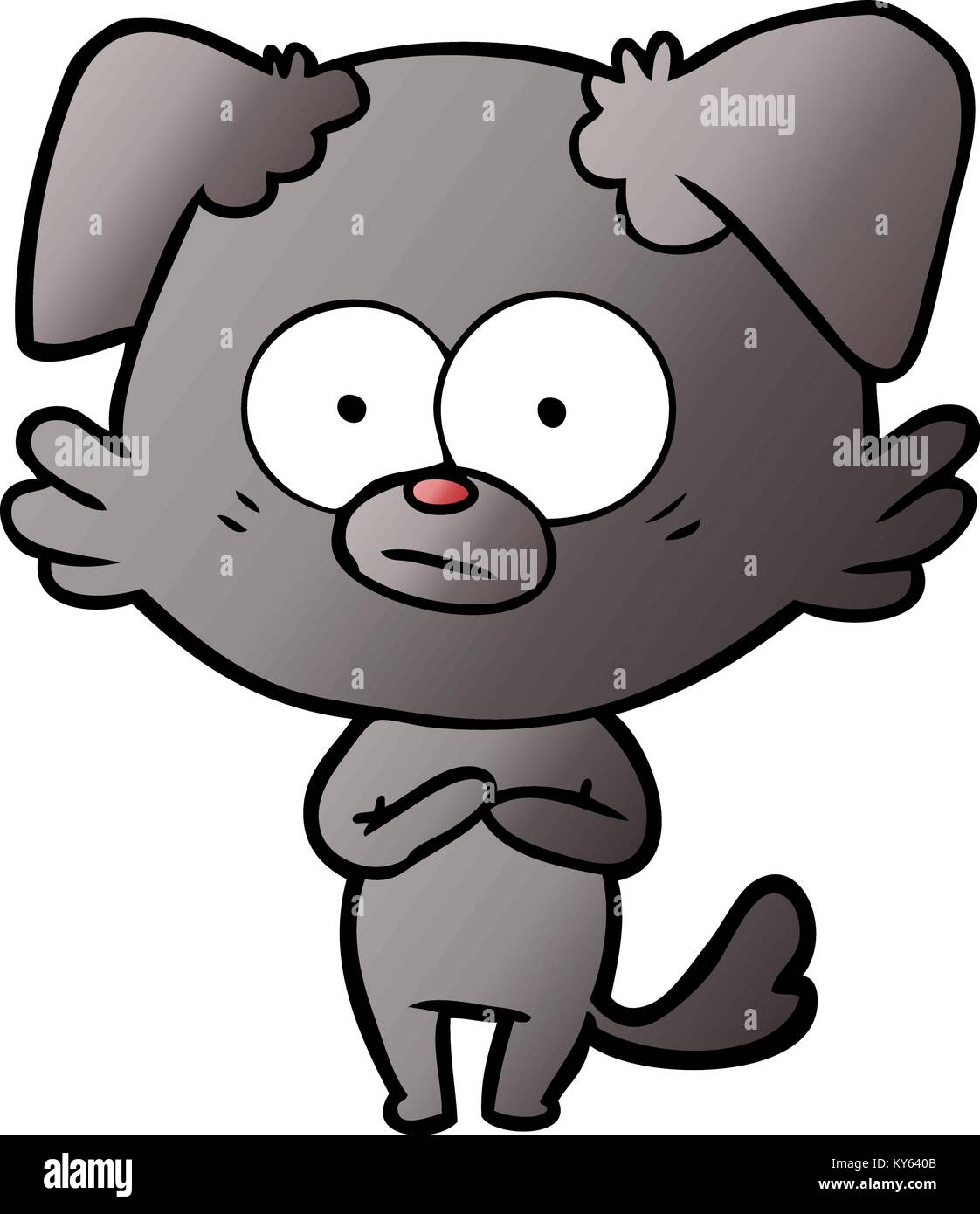 nervous dog cartoon Stock Vector Image & Art - Alamy