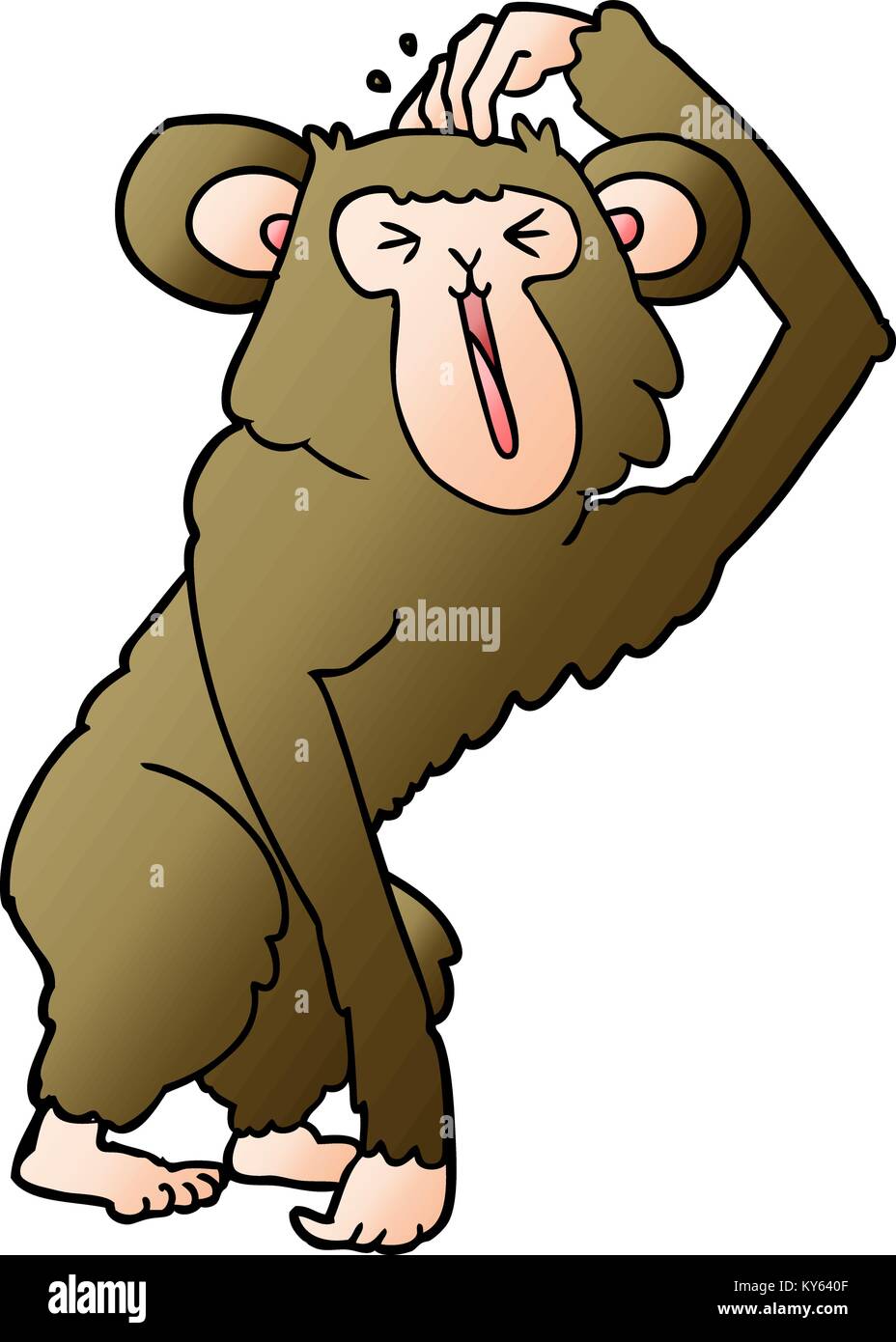 Chimpanzee scratching head hi-res stock photography and images - Alamy
