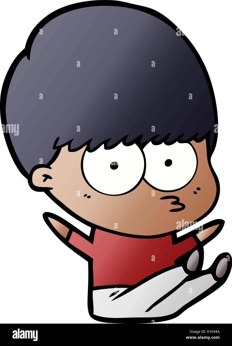 nervous cartoon boy Stock Vector Image & Art - Alamy