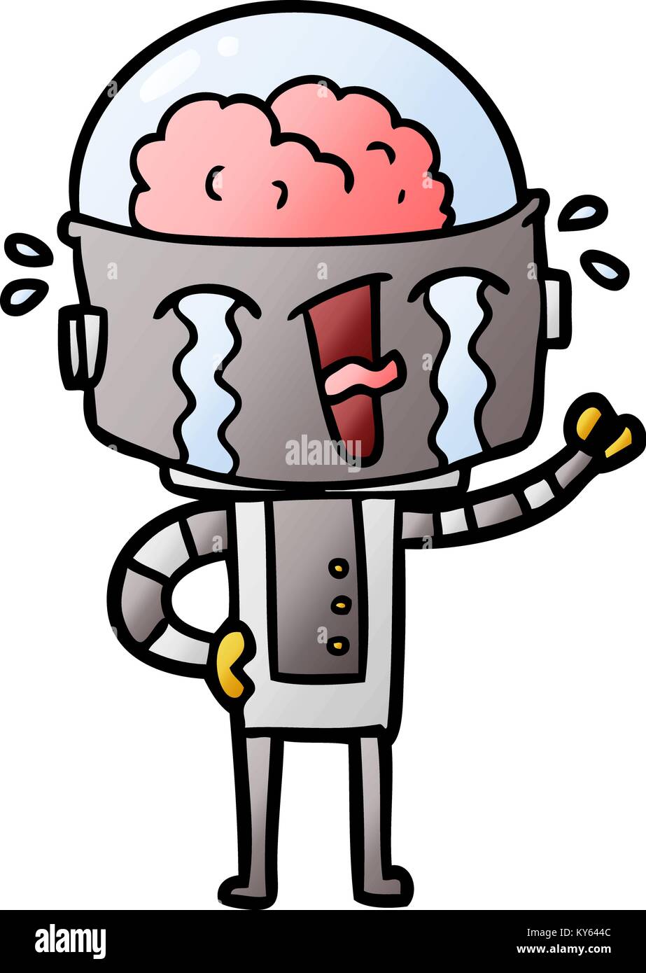 cartoon crying robot Stock Vector Image & Art - Alamy
