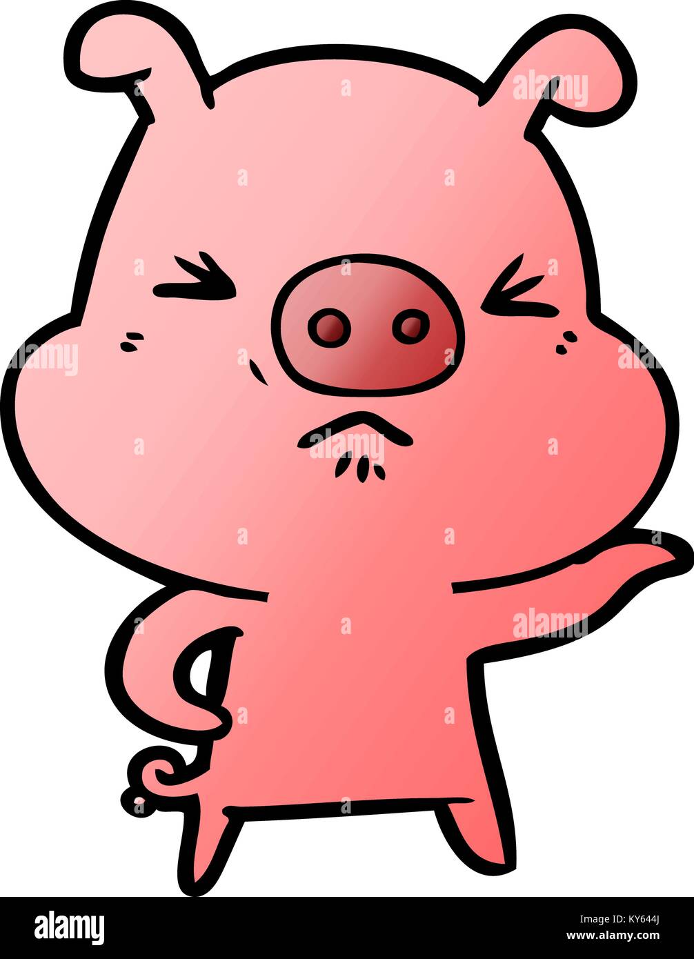 cartoon angry pig Stock Vector Image & Art - Alamy