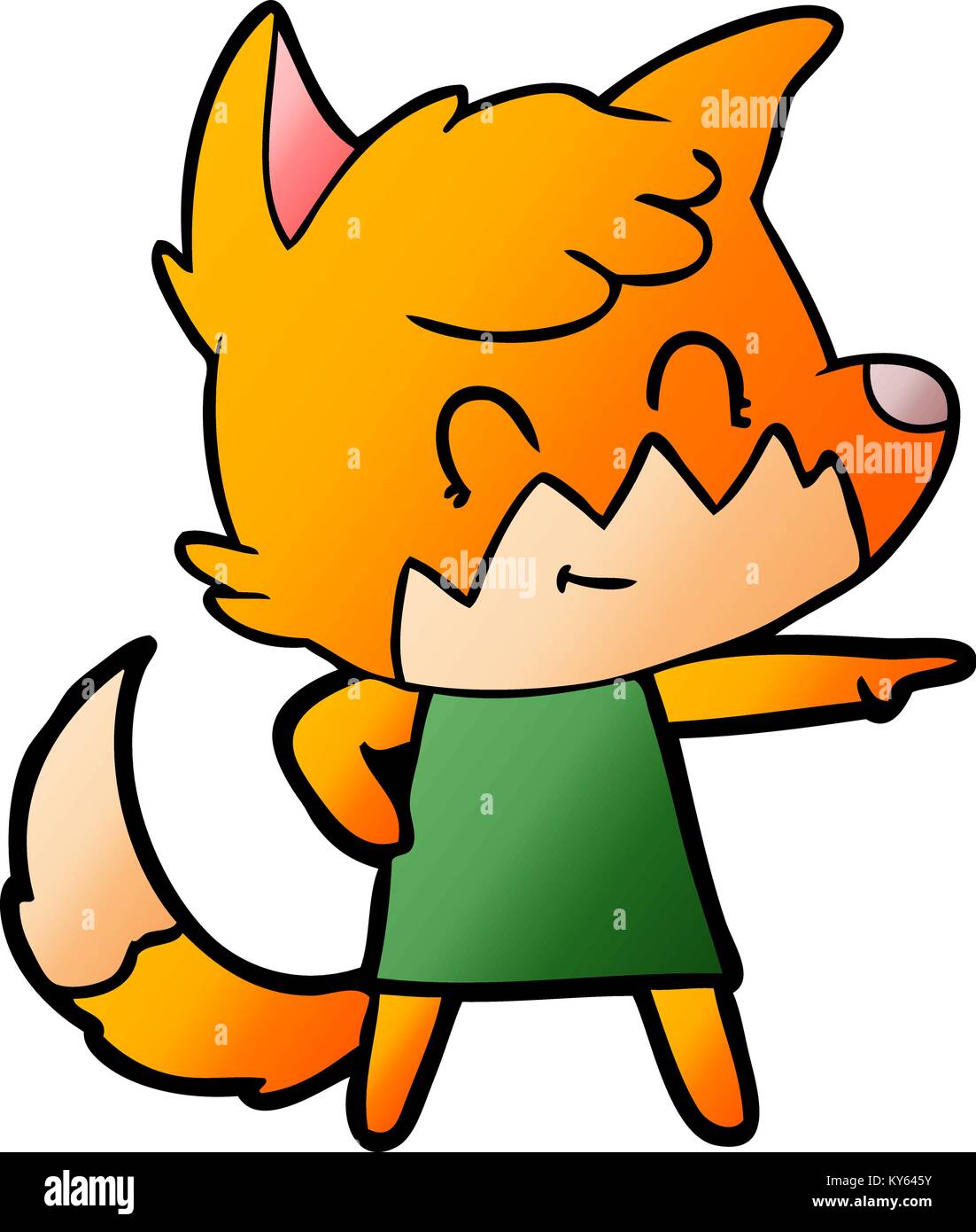 cartoon friendly fox Stock Vector Image & Art - Alamy