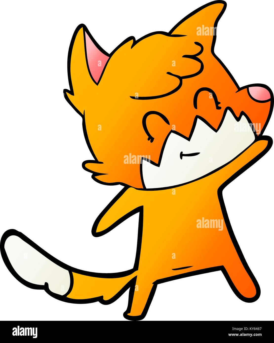 cartoon friendly fox Stock Vector Image & Art - Alamy