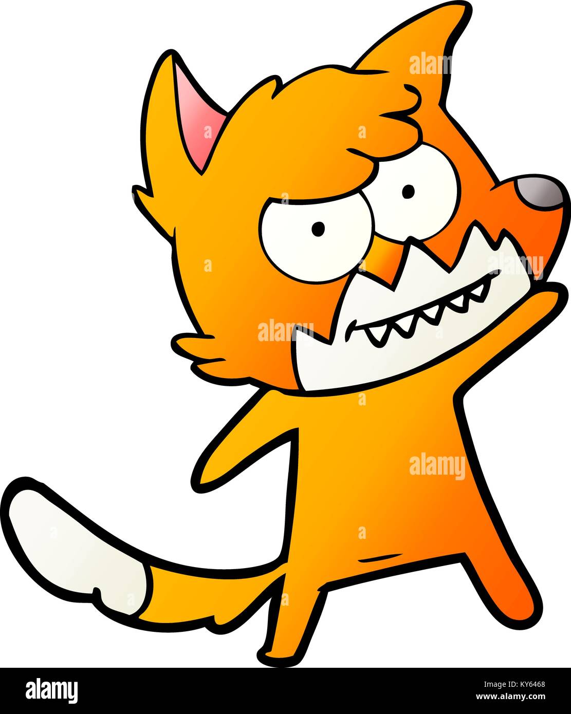 cartoon grinning fox Stock Vector Image & Art - Alamy