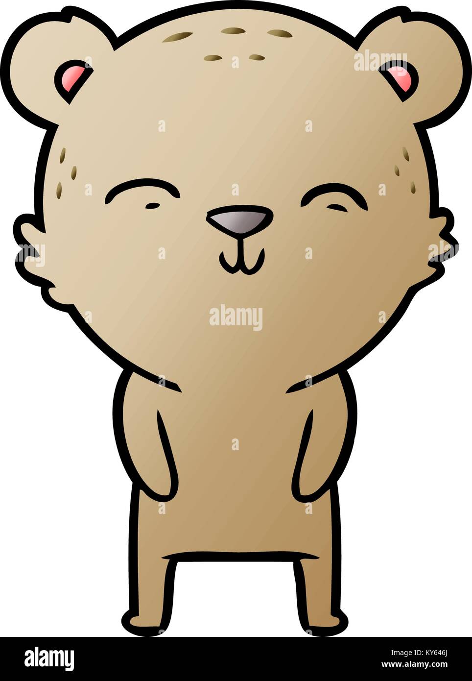 happy cartoon bear Stock Vector Image & Art - Alamy