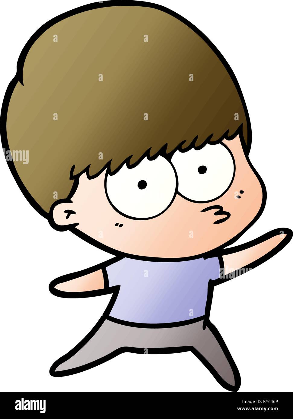 nervous cartoon boy Stock Vector Image & Art - Alamy