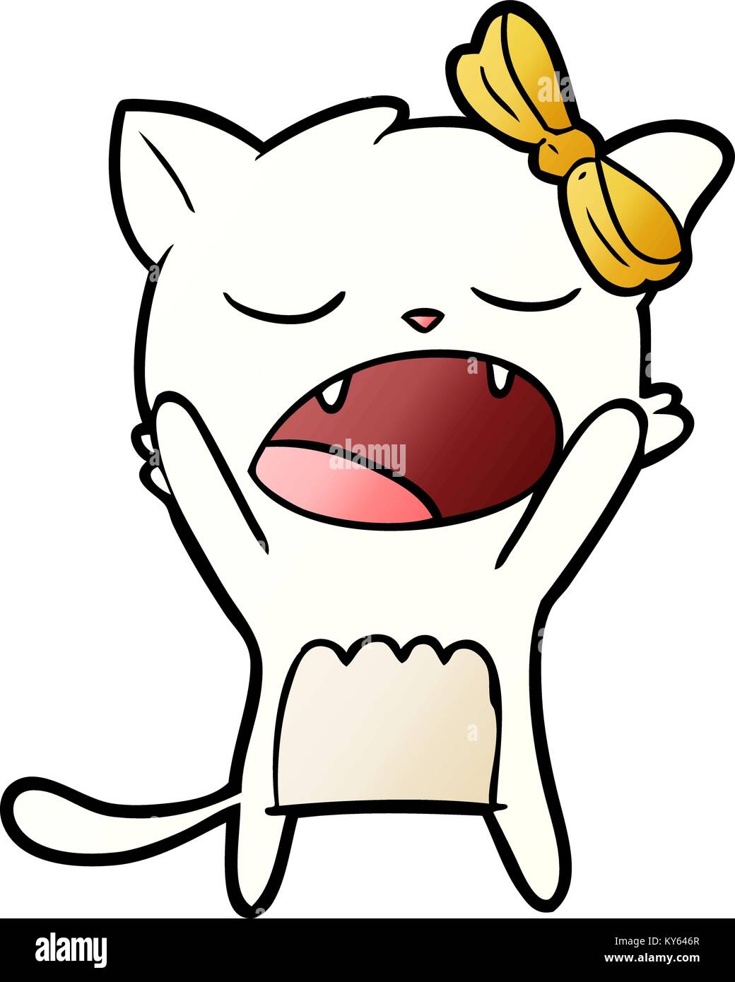 cartoon cat meowing Stock Vector Image & Art - Alamy