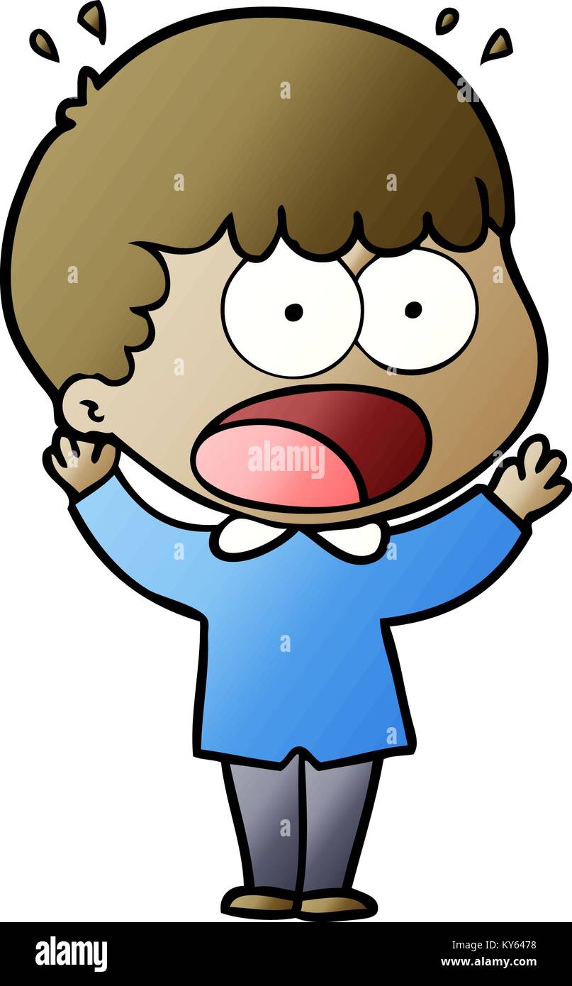 cartoon shocked man Stock Vector Image & Art - Alamy