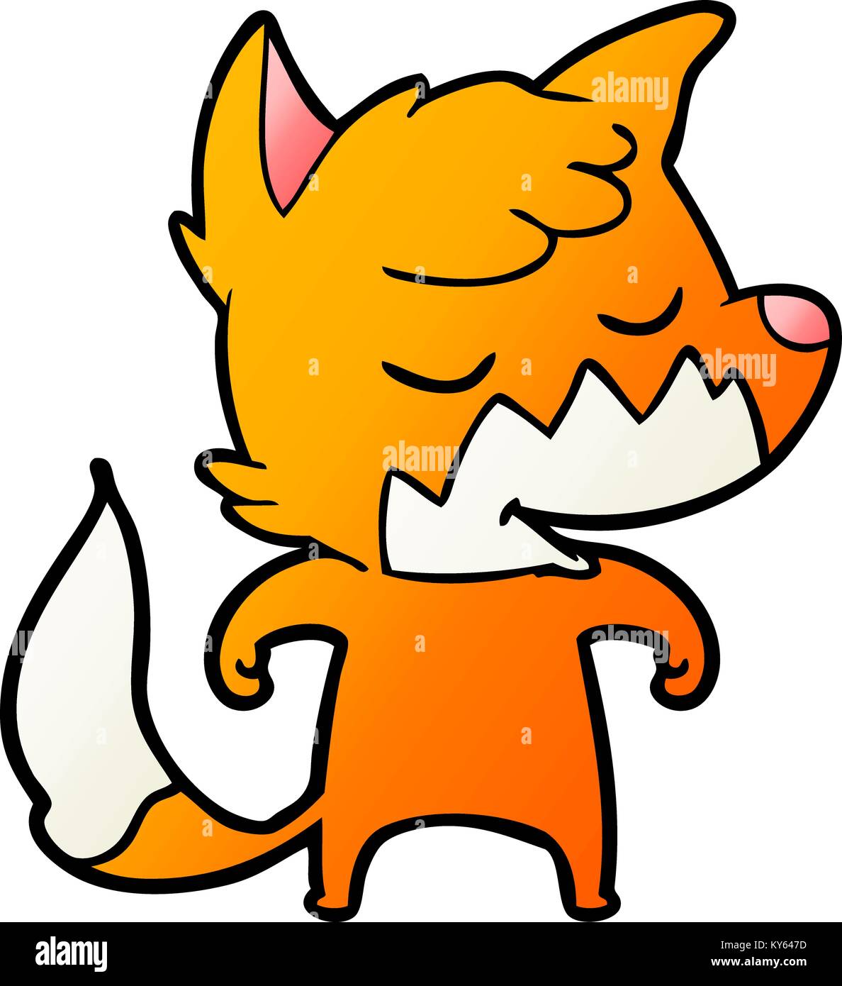 friendly cartoon fox Stock Vector Image & Art - Alamy