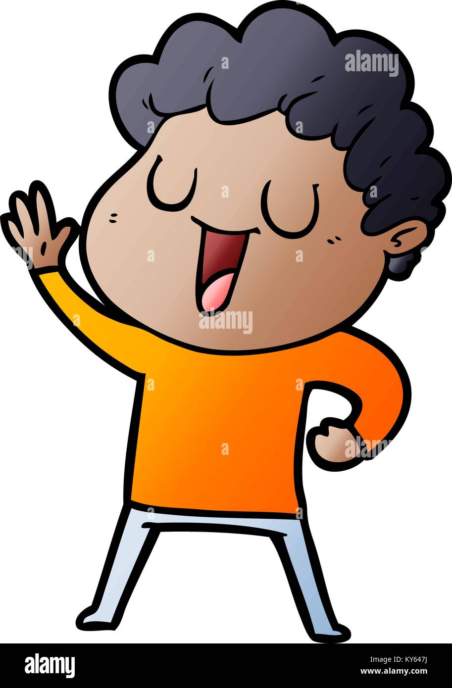 waving cartoon man Stock Vector Image & Art - Alamy