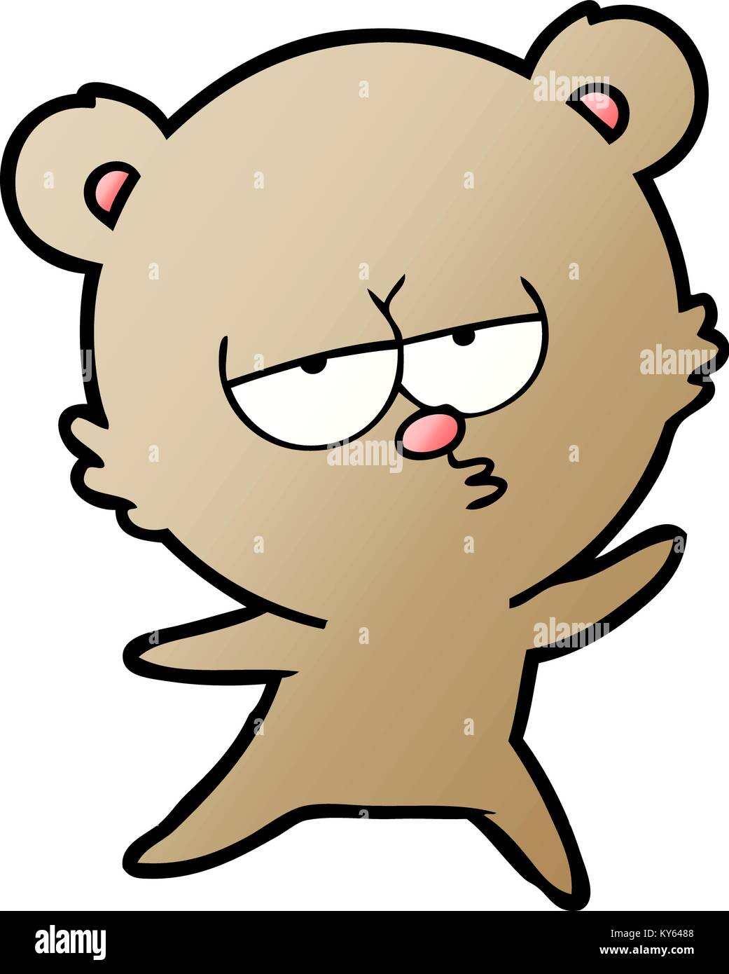 bored bear cartoon Stock Vector Image & Art - Alamy