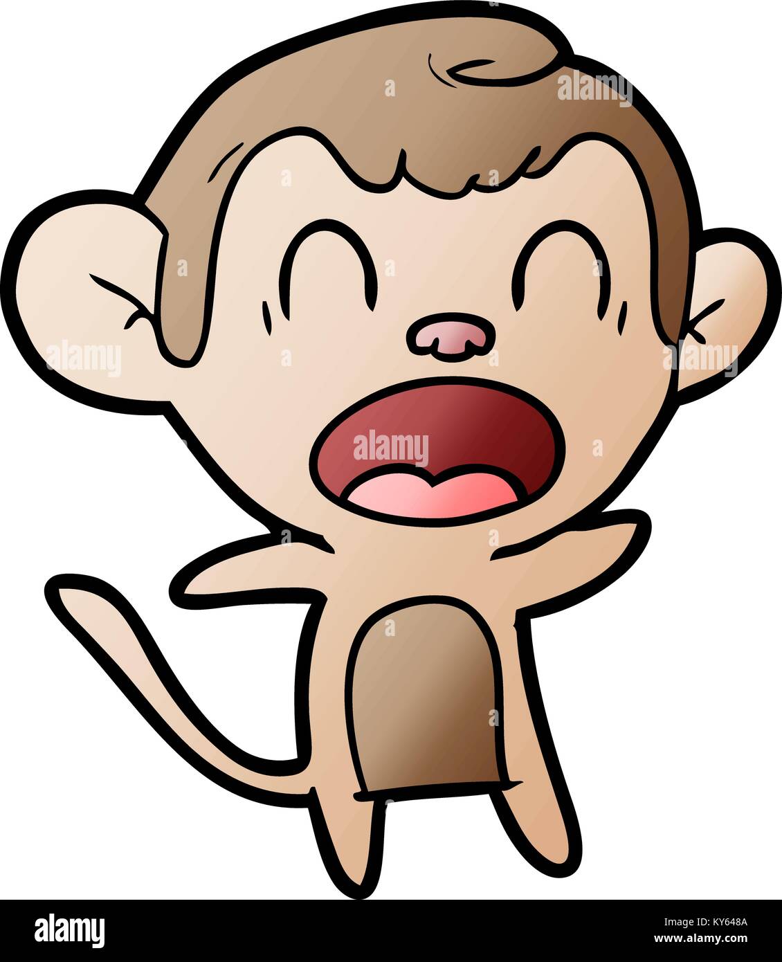 shouting cartoon monkey Stock Vector Image & Art - Alamy