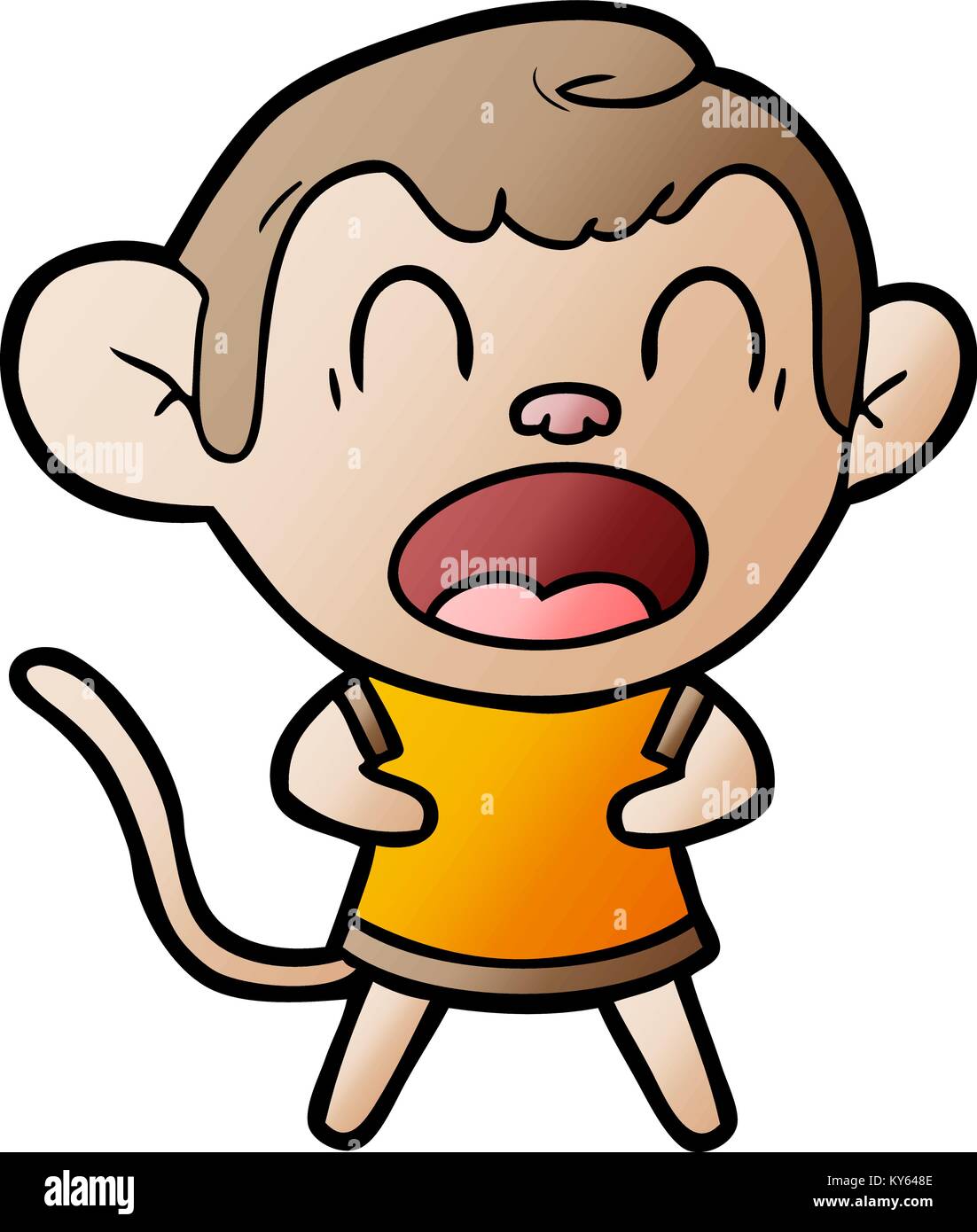shouting cartoon monkey Stock Vector Image & Art - Alamy
