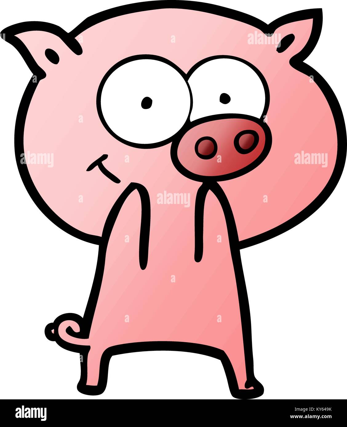 cheerful pig cartoon Stock Vector Image & Art - Alamy