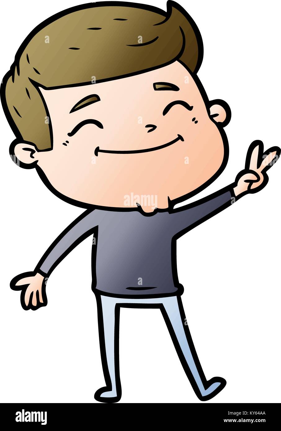 happy cartoon man Stock Vector Image & Art - Alamy