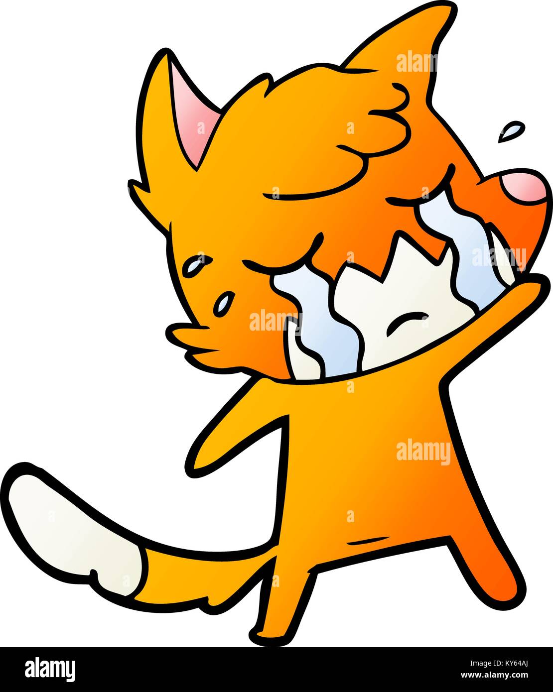 crying waving fox cartoon Stock Vector Image & Art - Alamy