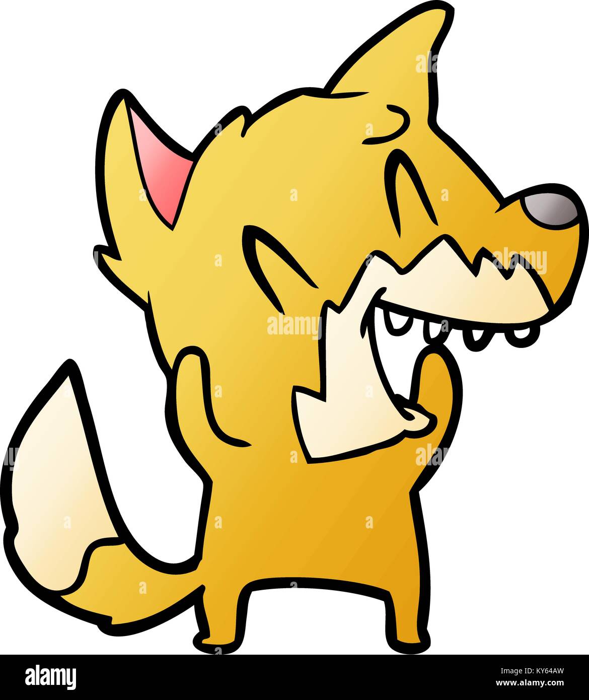 laughing fox cartoon Stock Vector Image & Art - Alamy