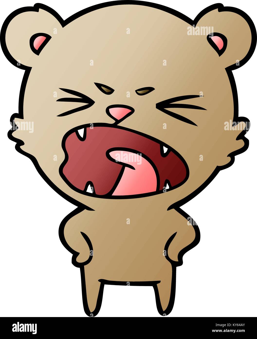 angry cartoon bear Stock Vector Image & Art - Alamy