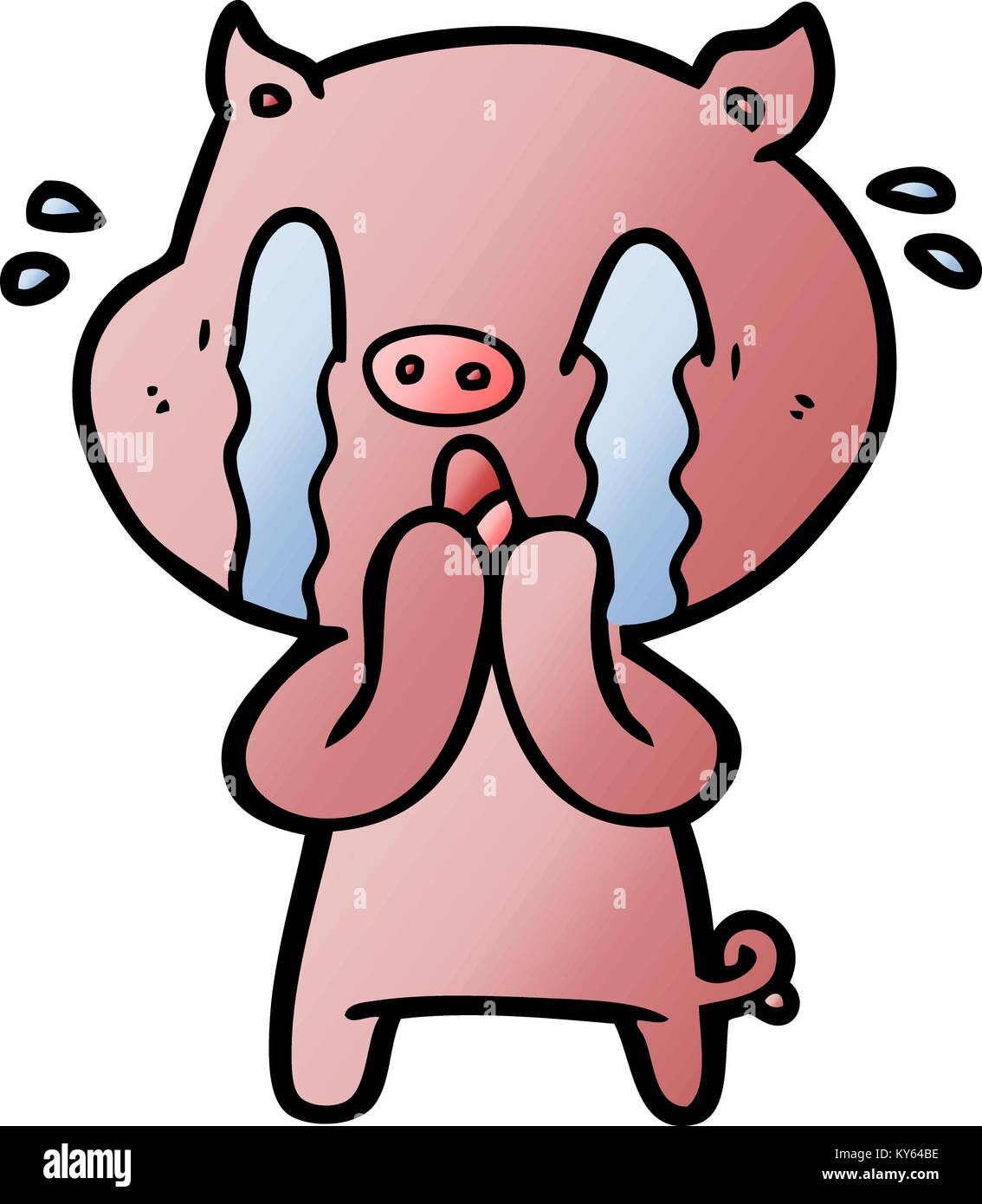 crying pig cartoon Stock Vector Image & Art - Alamy