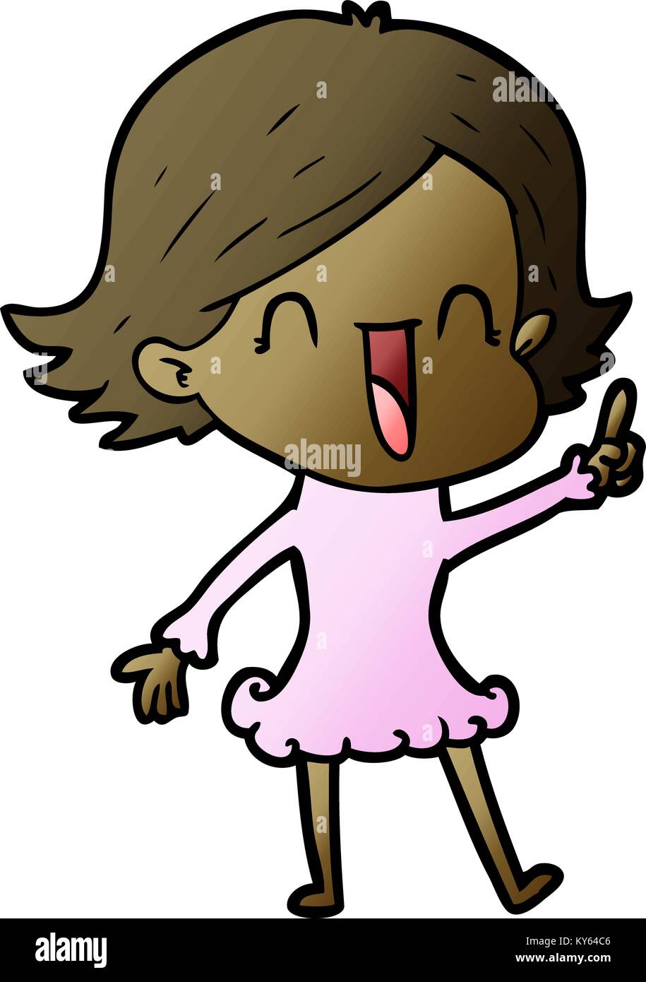 cartoon happy woman Stock Vector Image & Art - Alamy
