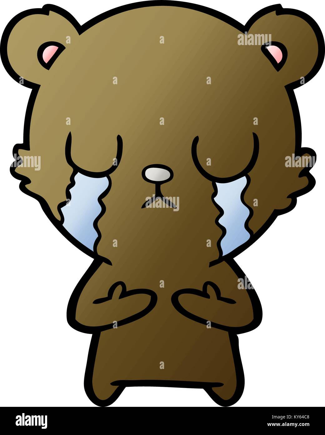 crying cartoon bear Stock Vector Image & Art - Alamy