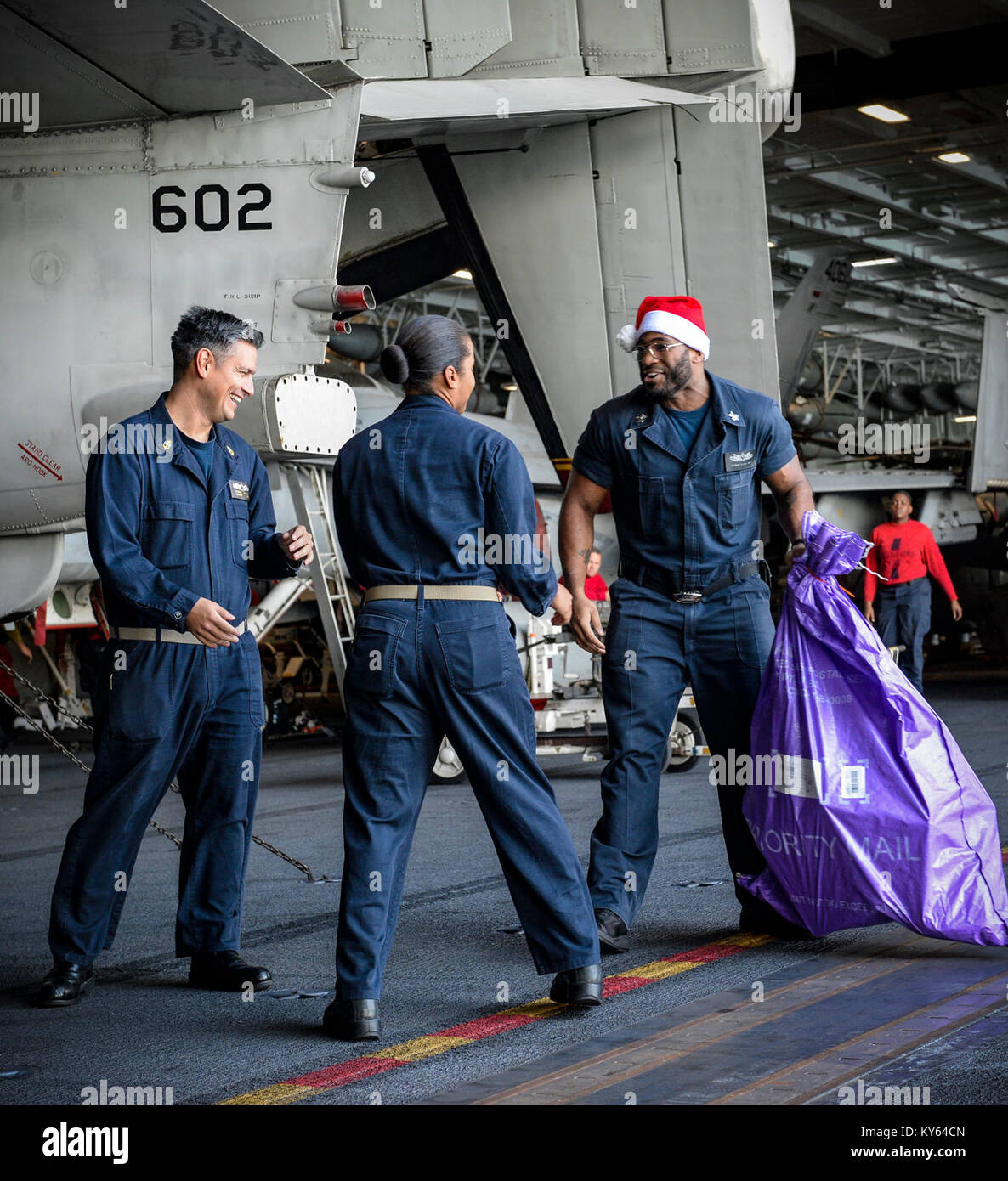 ARABIAN GULF (Dec. 19, 2017) Chief Logistics Specialist Ronald Saucedo ...