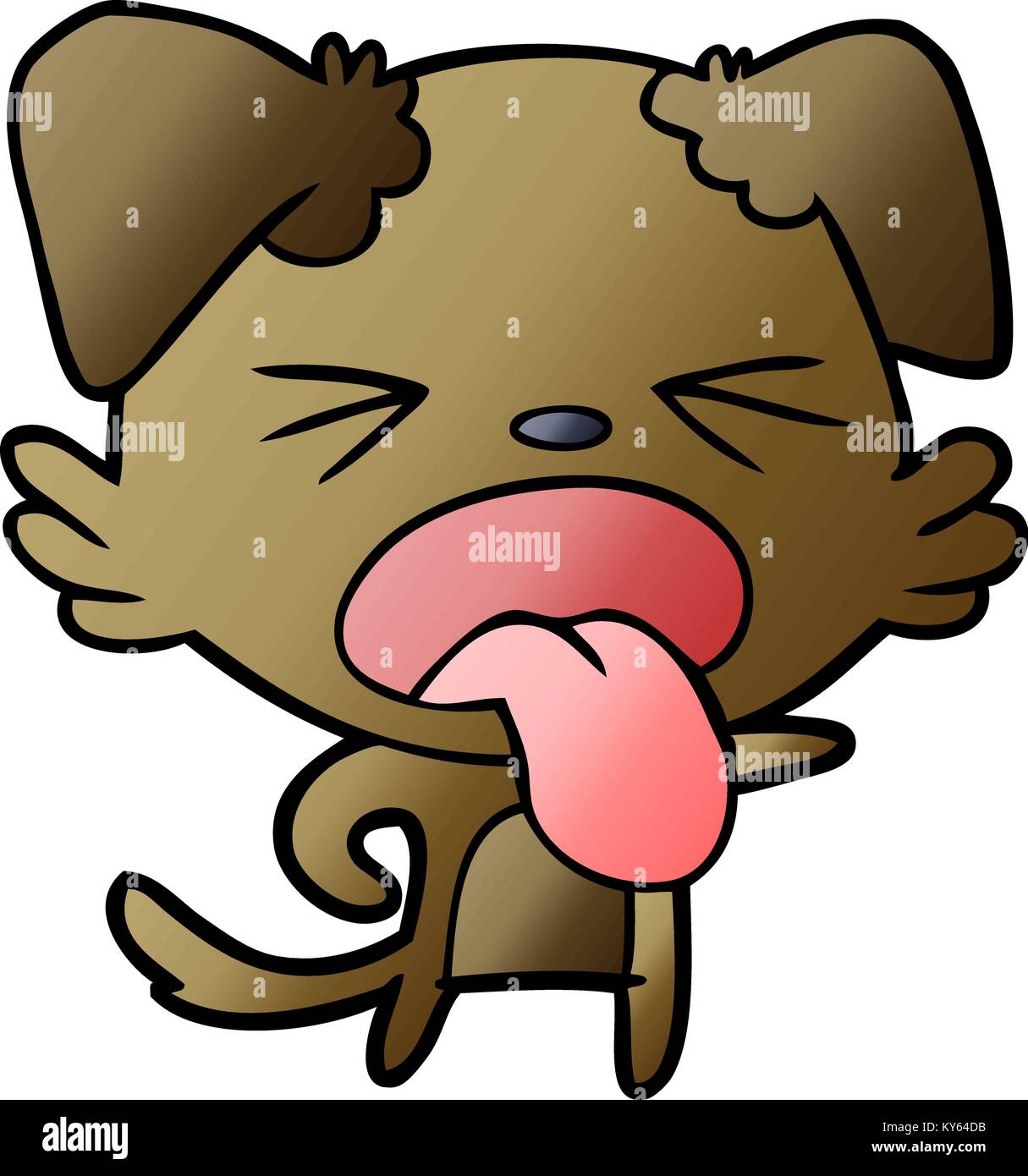 cartoon disgusted dog Stock Vector Image & Art - Alamy