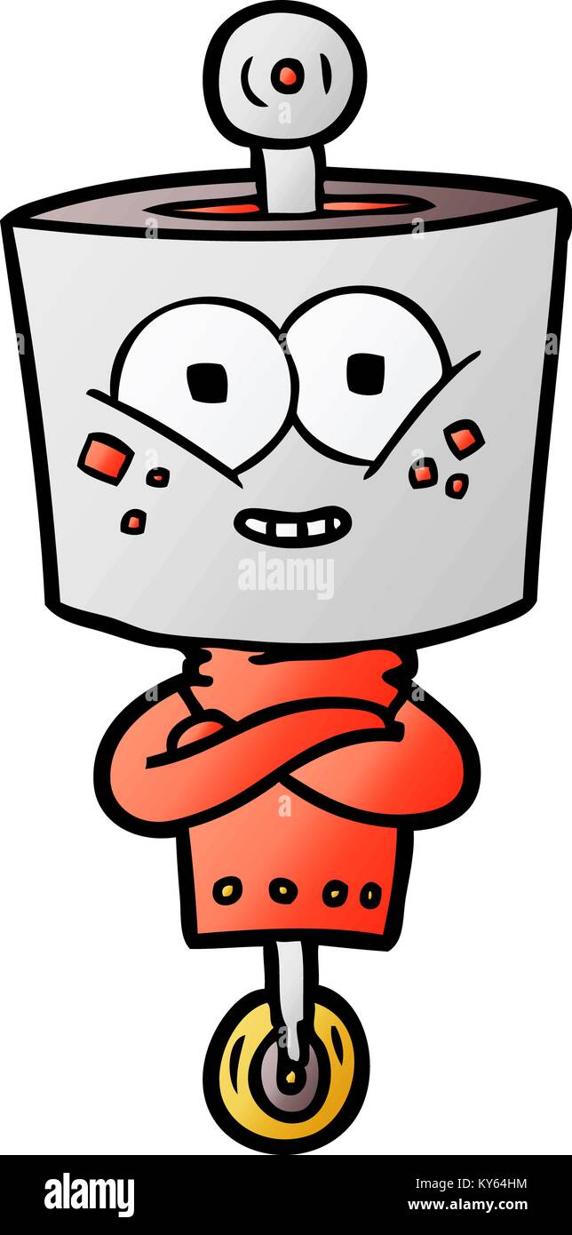 Cartoon happy robot Stock Vector Images - Alamy